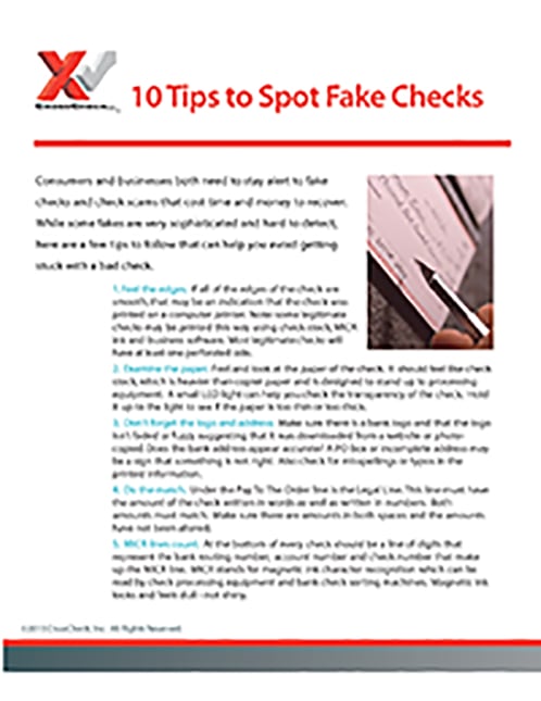 10 Tips to Spot Fake Checks